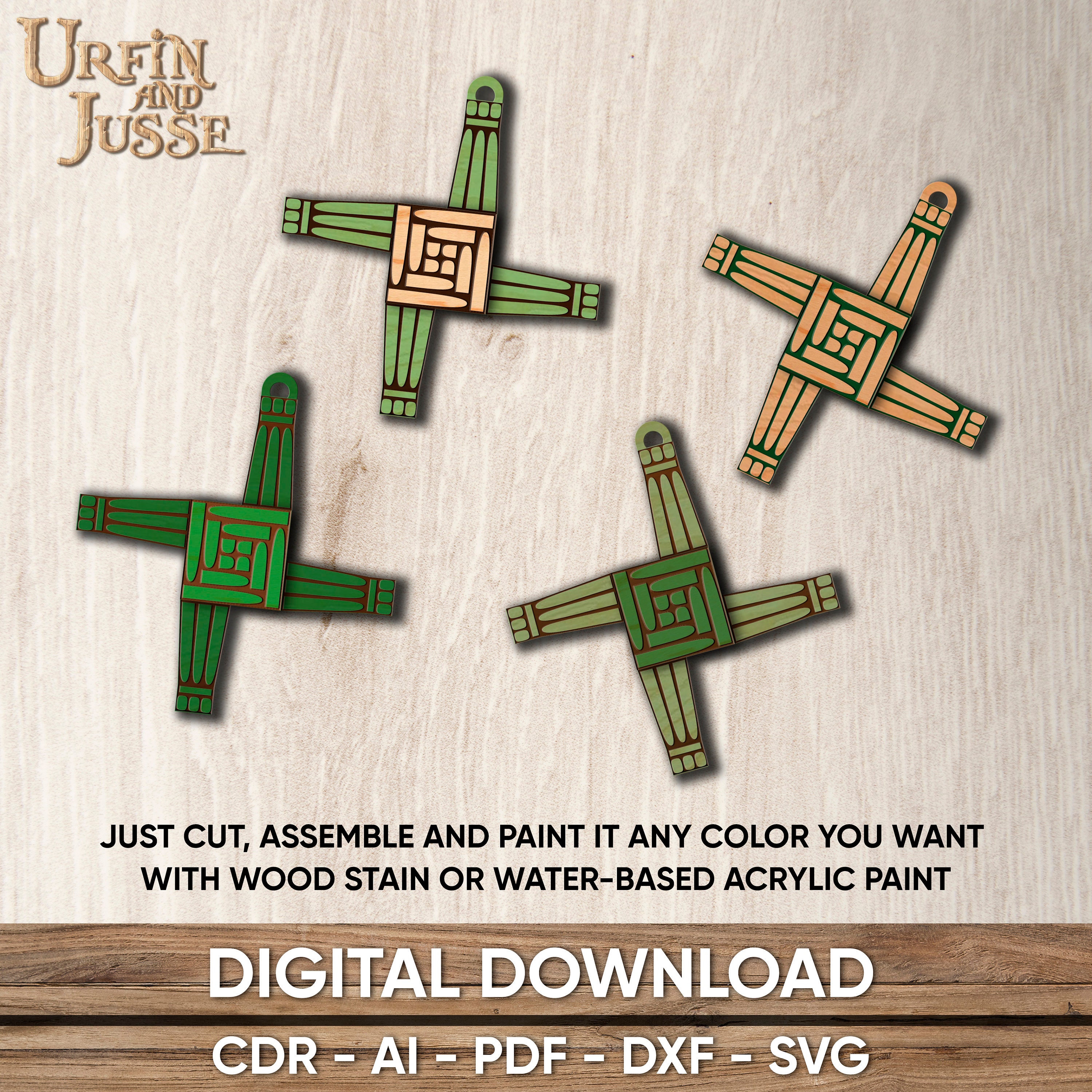 Brigid's Cross Design for Cutting Project, Digital Download Files, DXF ...