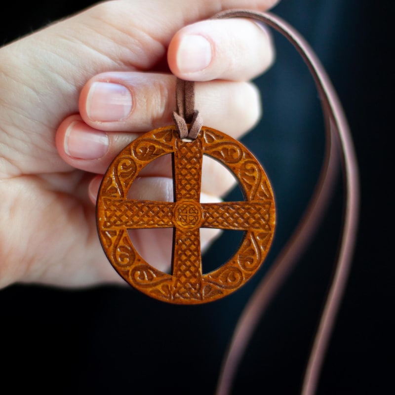 Solar Cross Pendant - Etsy