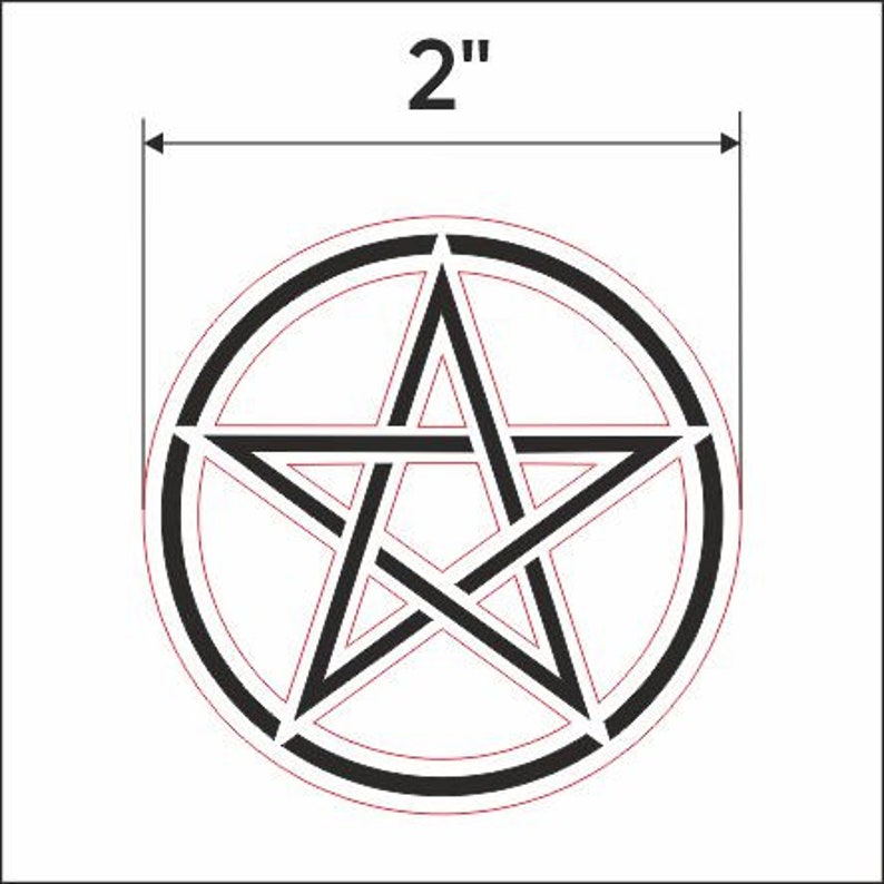 Pentagram Necklace Design for Cutting Project, Digital Download Files, DXF, SVG, PDF, Pentacle ...