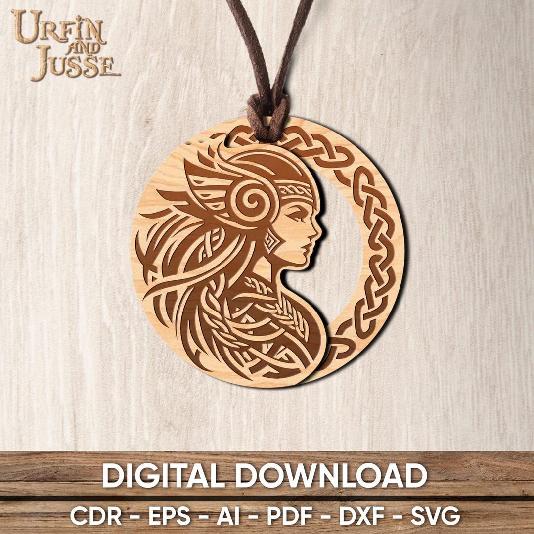 Valkyrie Pendant Design for Cutting Project, Digital Download Files ...