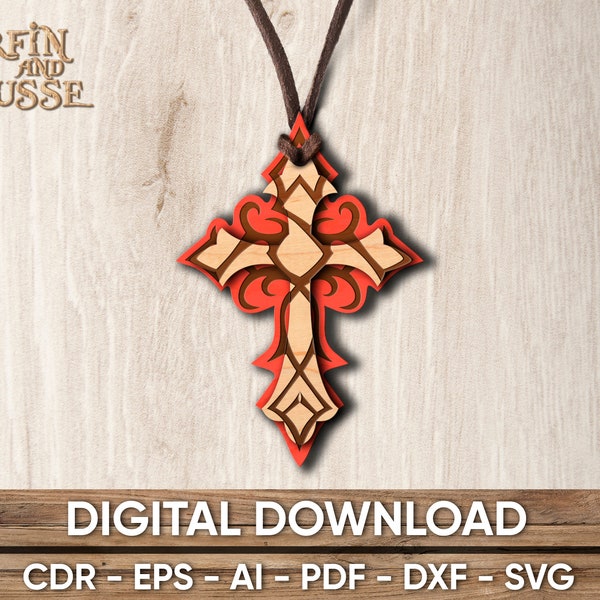 Cross Necklace Svg - Etsy
