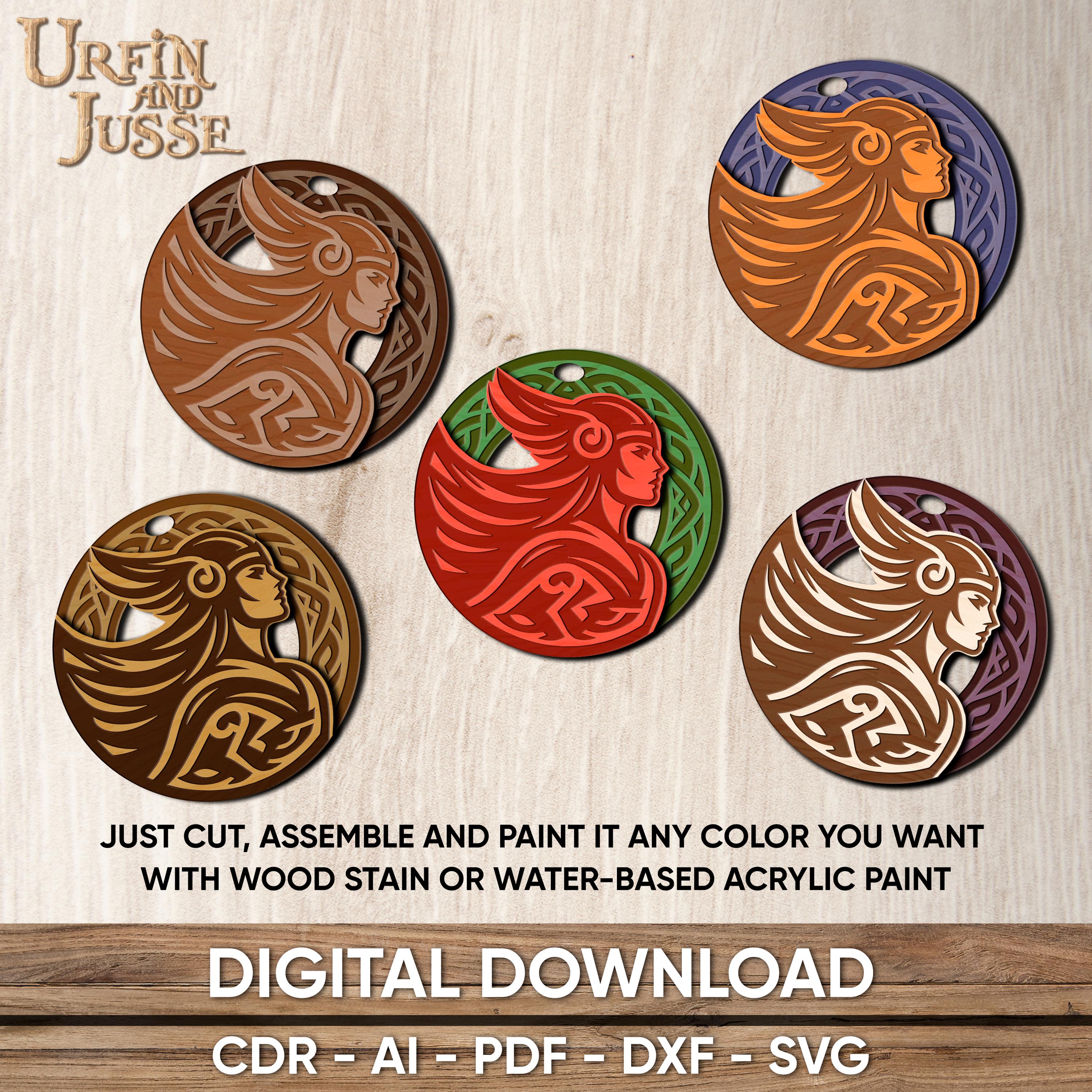 Valkyrie Amulet Design for Cutting Project, Digital Download Files ...