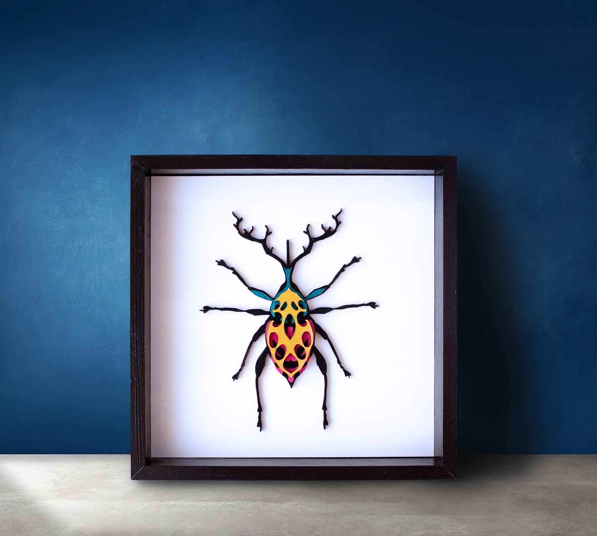 Original Insect Wall Hanging, Unique Entomology Gift, Curiosity Cabinet ...