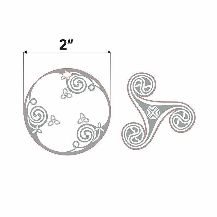 Triskelion Pendant Design for Cutting Project, Digital Download Files ...