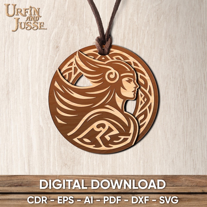 Valkyrie Amulet Design for Cutting Project, Digital Download Files ...