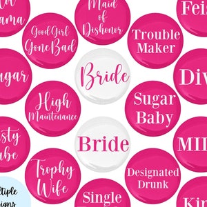 Bachelorette Party Name Pins--bachelorette Favor-bachelorette Weekend-i ...