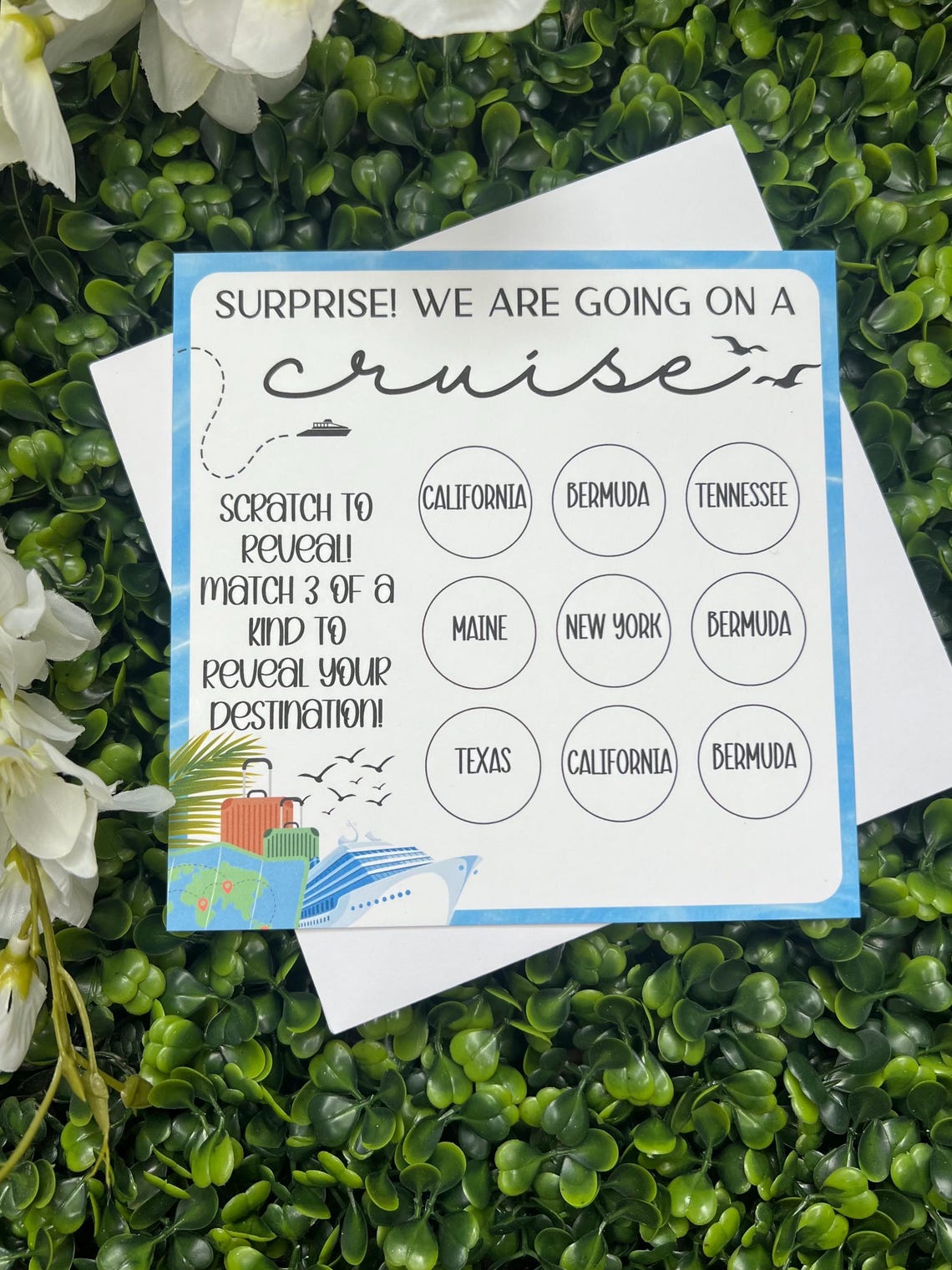 Cruise Ship Scratch and Match Vacation Reveal--secret Message-cruise ...