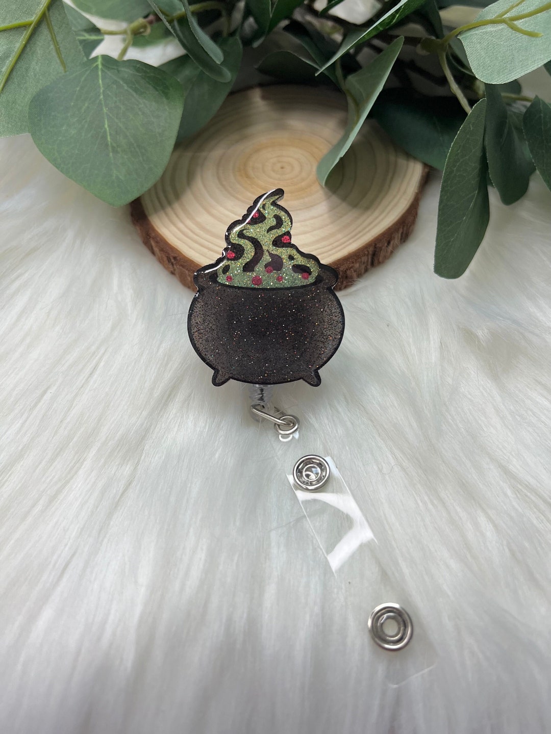 Spooky Cauldron Badge Reel--halloween Badge Reel-nurse Badge Reel-fall ...