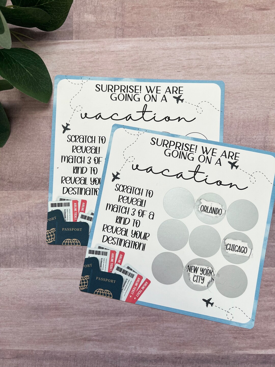 Travel Scratch and Match Vacation Reveal--secret Message-vacation ...