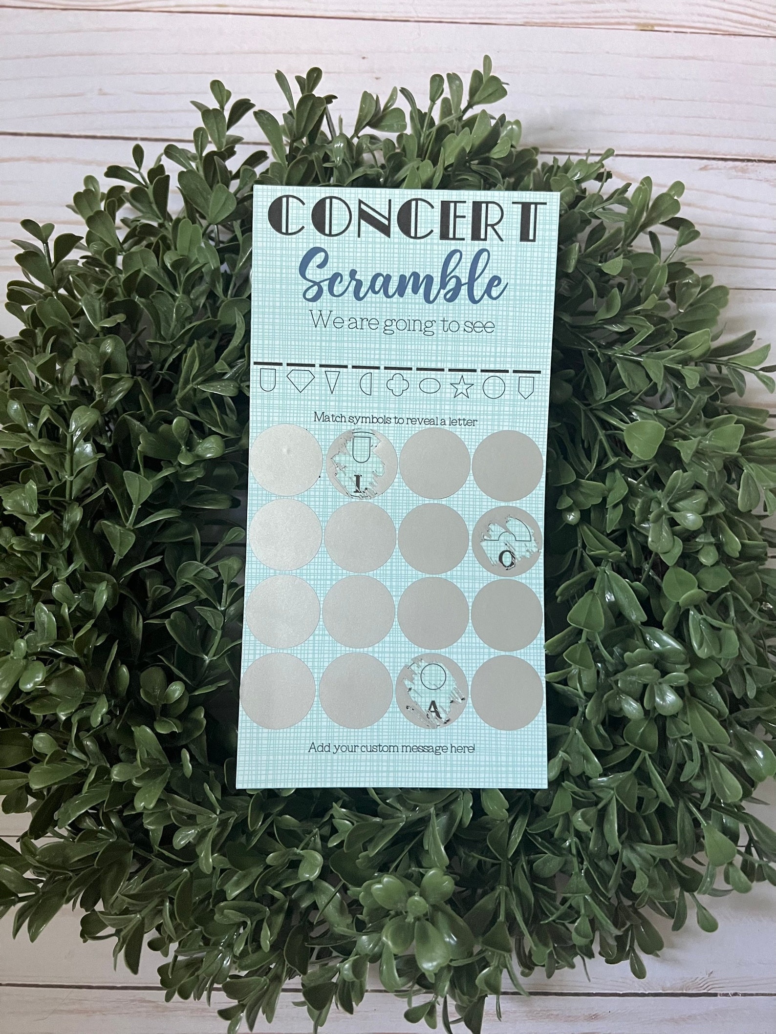 Concert Scramble Scratch Ticket Concert Ticket-custom Concert-concert ...