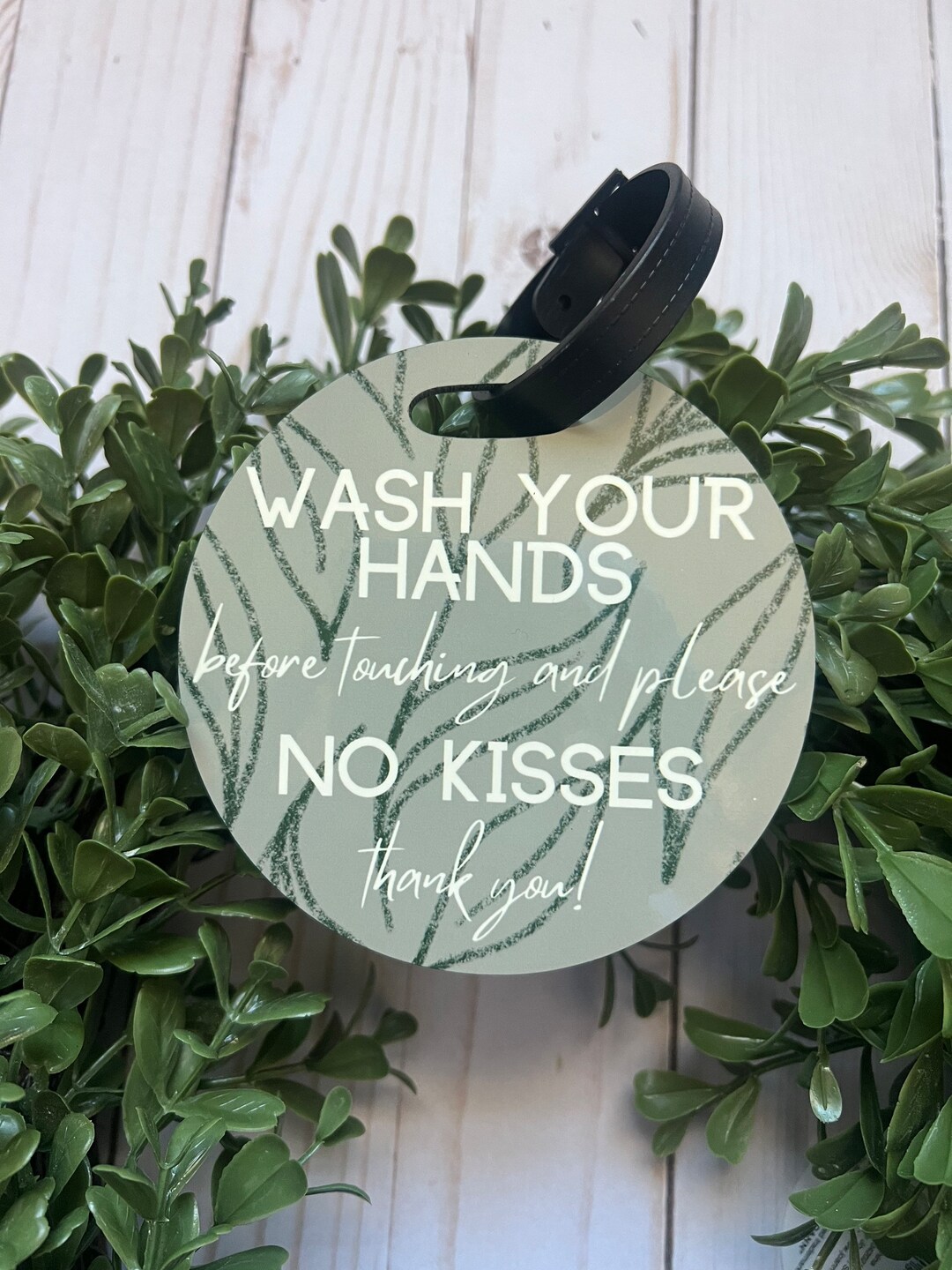 Sage Wash Your Hands Baby Sign Baby Germ Sign-germs Too Big-baby ...