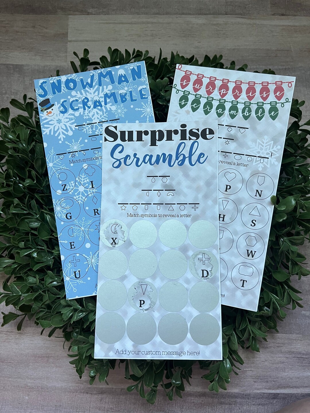 Surprise Scramble Scratch Ticket Scratch Card-scratch off Card-secret ...
