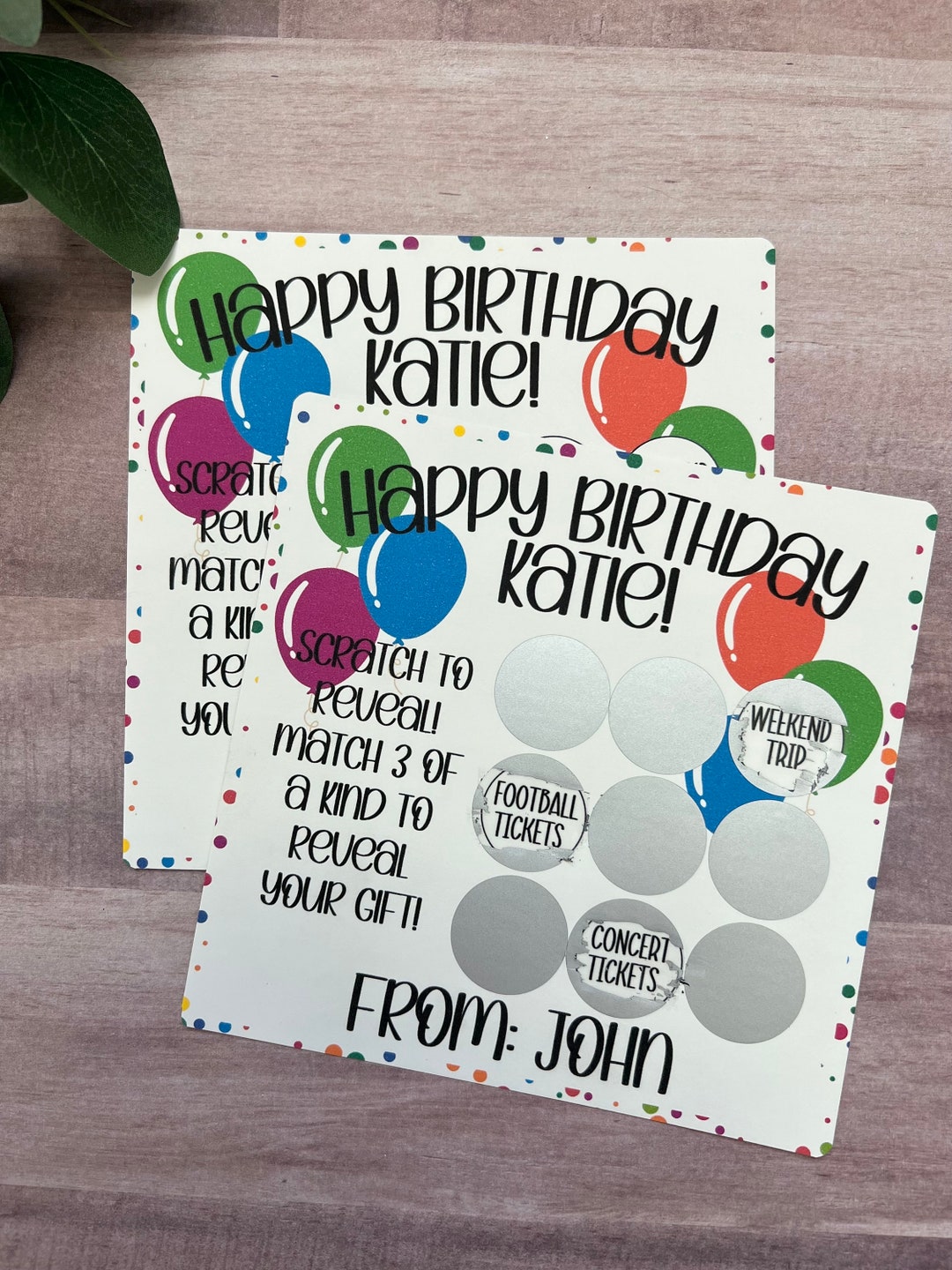 Birthday Scratch and Match Card-- Concert Ticket-custom Concert-concert ...