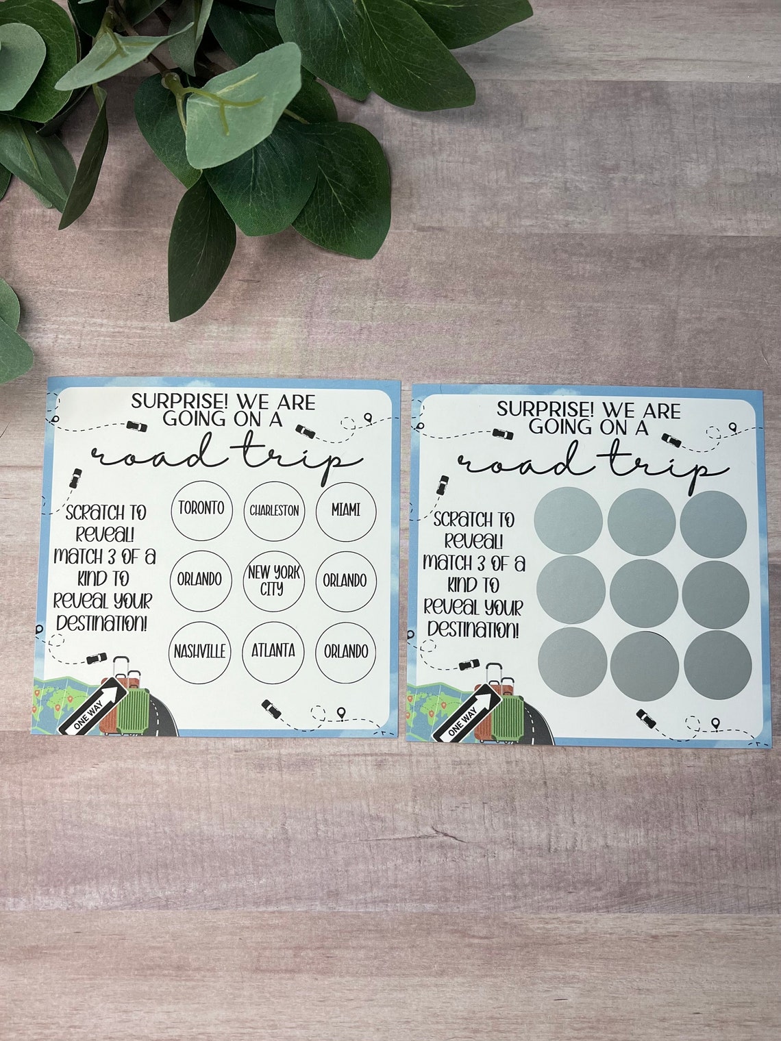 Road Trip Scratch and Match Vacation Reveal--secret Message-vacation ...