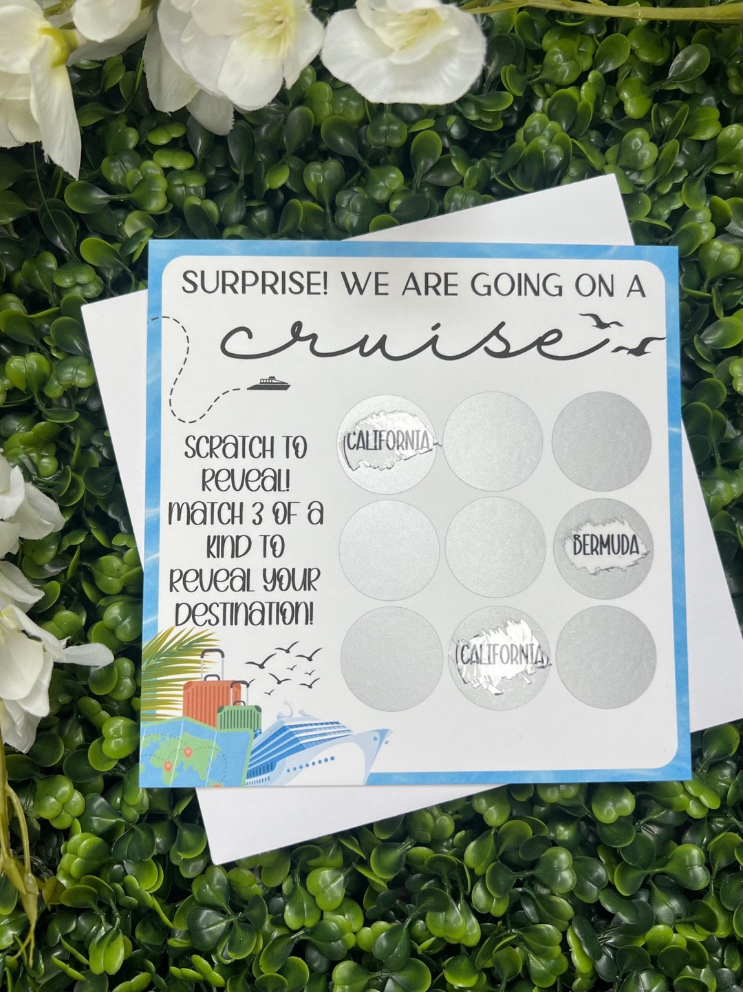 Cruise Ship Scratch and Match Vacation Reveal--secret Message-cruise ...
