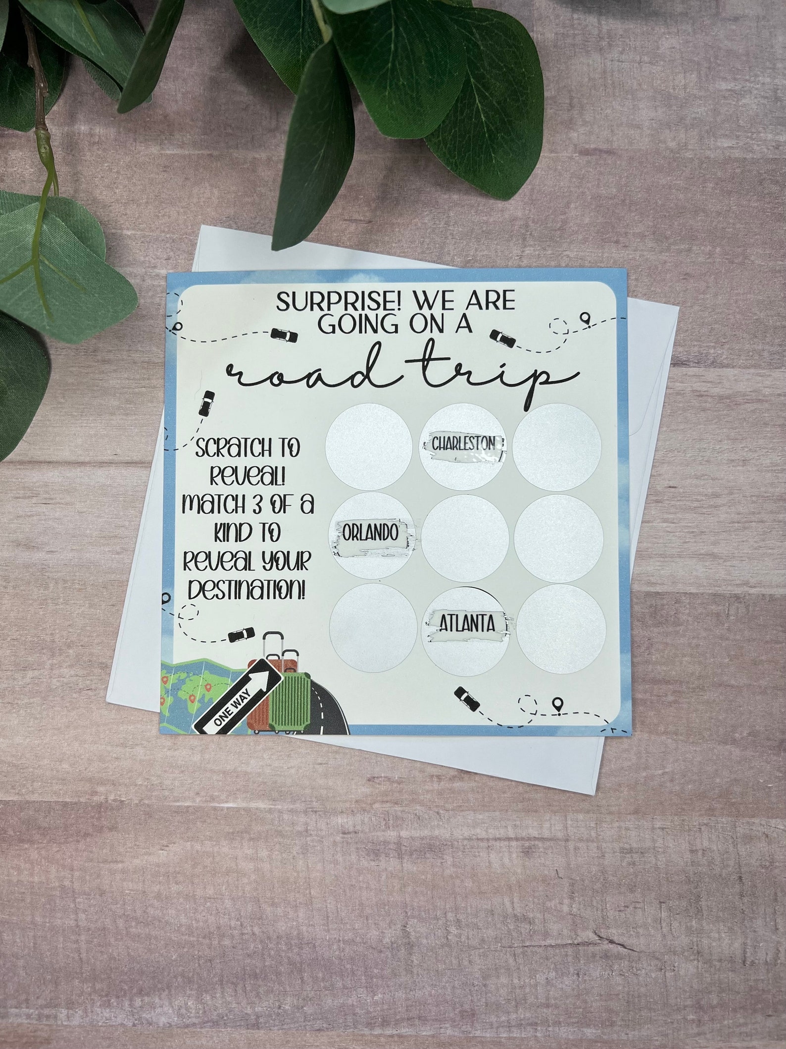 Road Trip Scratch and Match Vacation Reveal--secret Message-vacation ...