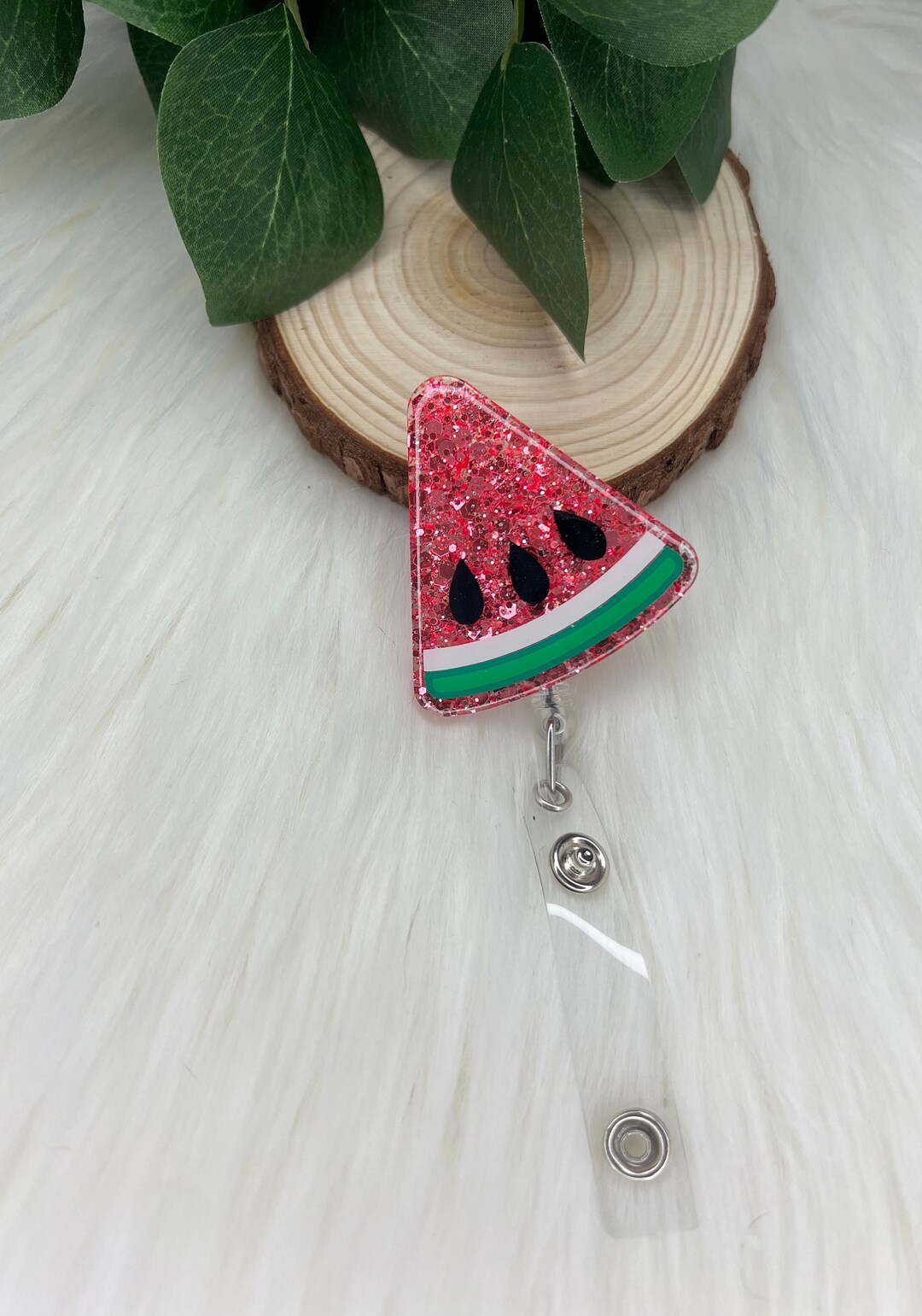 Red Watermelon Badge Reel--tropical Badge Reel-summer Badge Reel ...