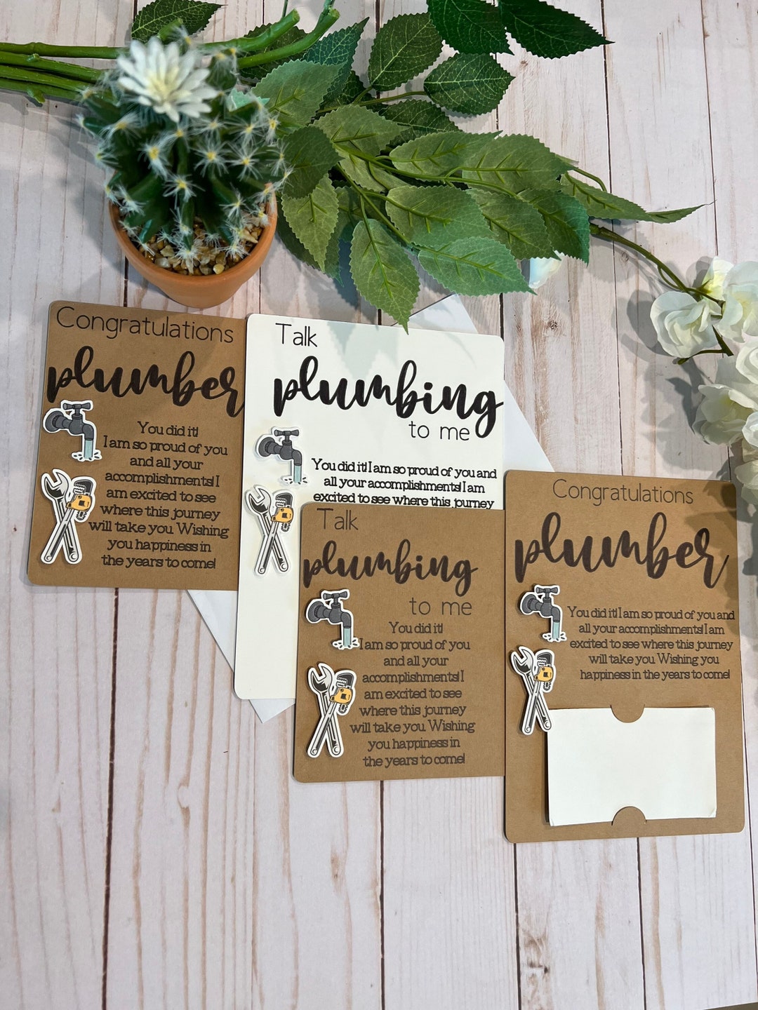 Plumber Trade School Graduation Card--plumber Gifts-plumber Card-trade ...