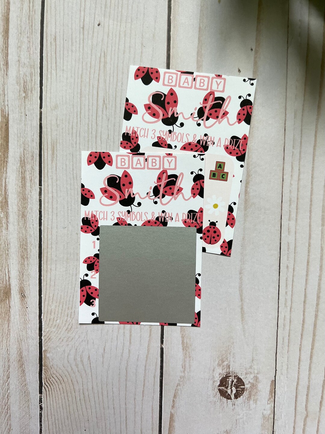 Lady Bug Lotto Scratch Game--baby Lottery Game-diaper Raffle Ticket ...