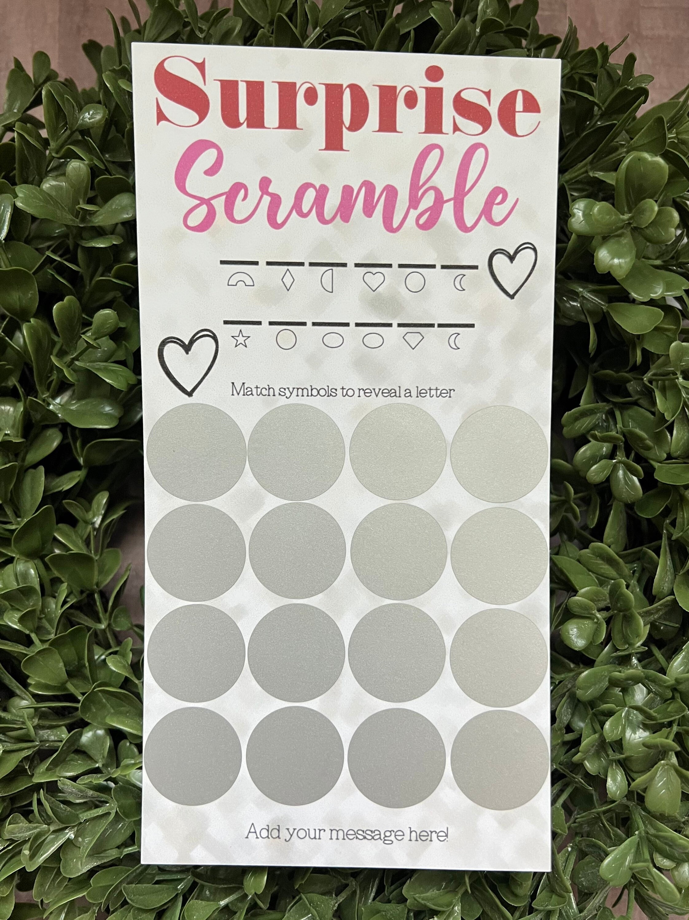 Surprise Scramble Scratch Ticket Scratch Card-scratch off - Etsy