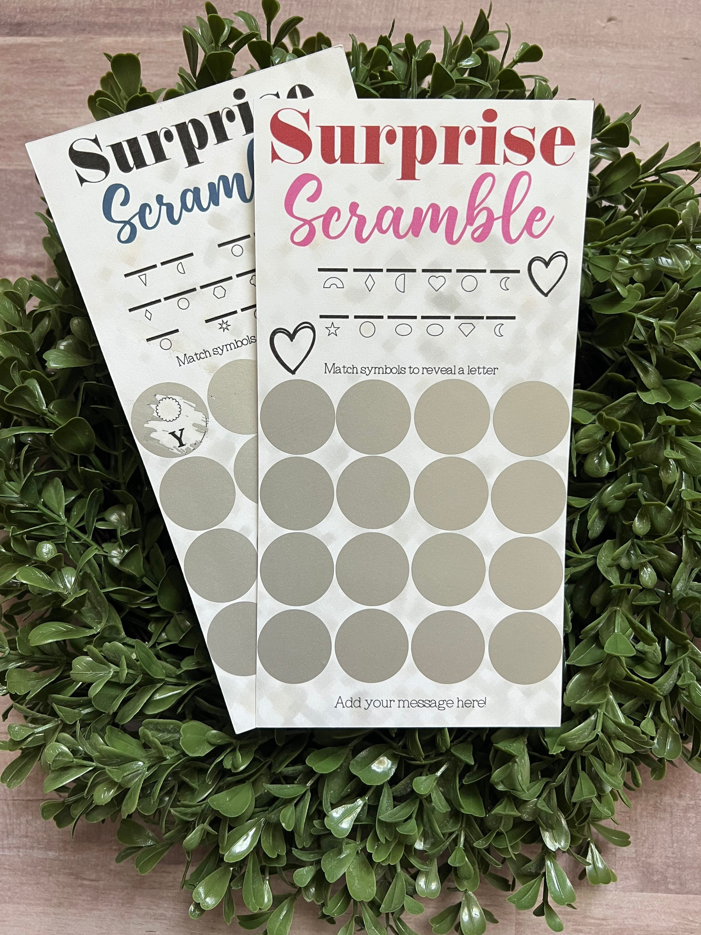 Surprise Scramble Scratch Ticket Scratch Card-scratch off - Etsy