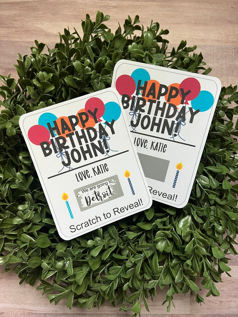 Birthday Scratch off Ticketsecret Message-vacation - Etsy