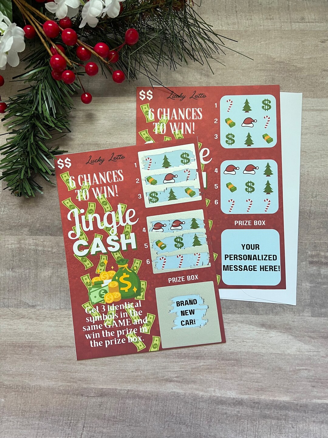 Jingle Scratch Ticket Christmas Scratch Card-scratch off - Etsy Canada