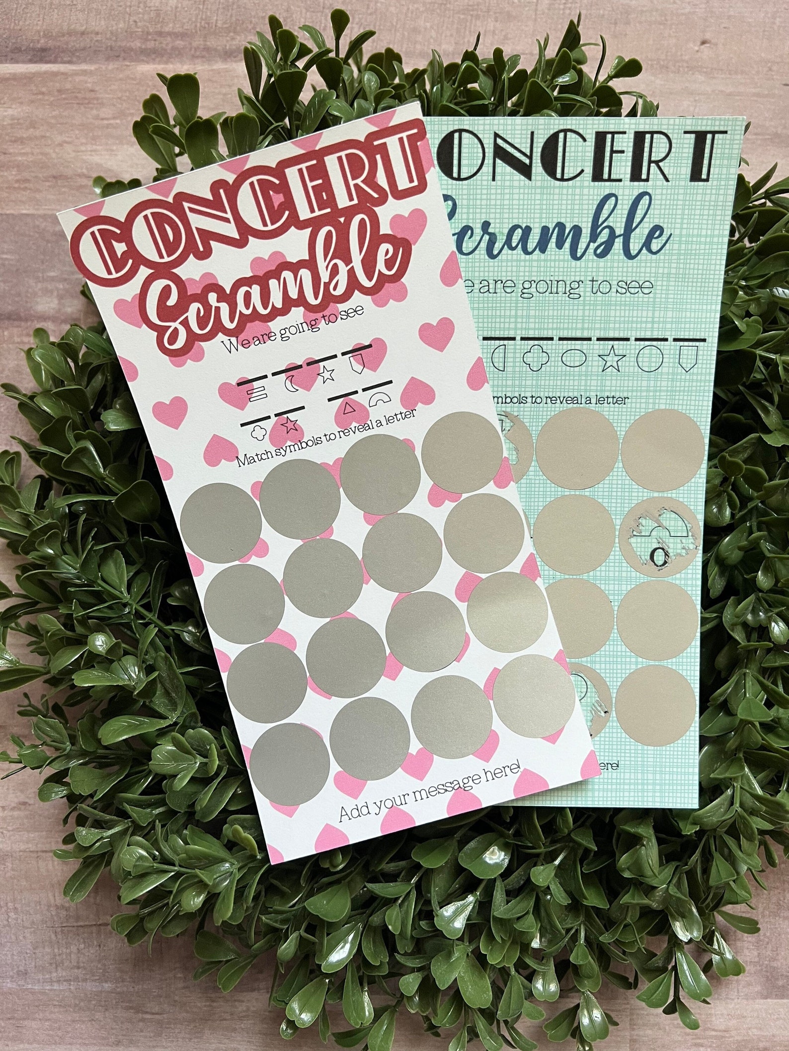 Concert Scramble Scratch Ticket Concert Ticket-custom Concert-concert ...