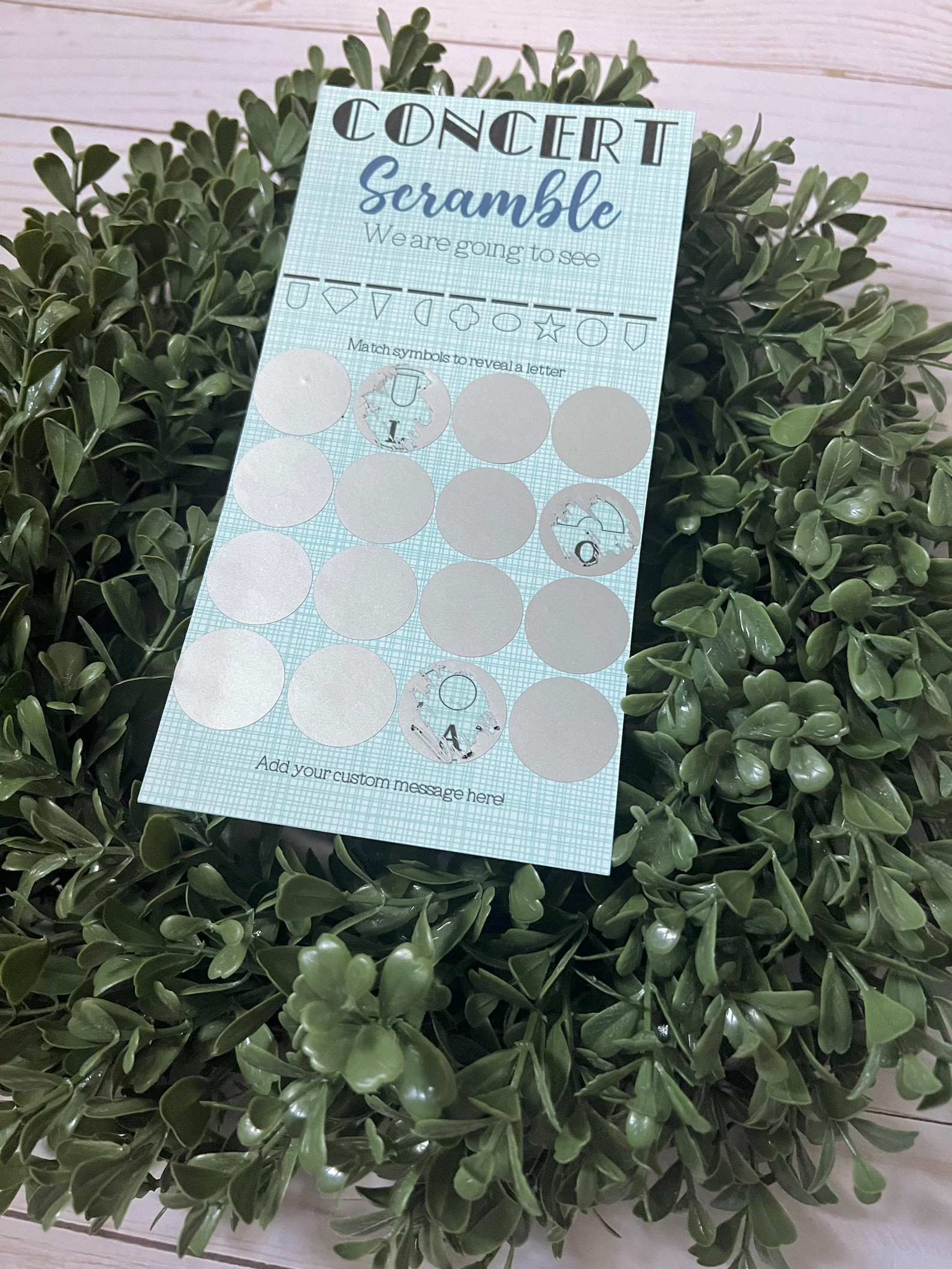 Concert Scramble Scratch Ticket Concert Ticket-custom Concert-concert ...