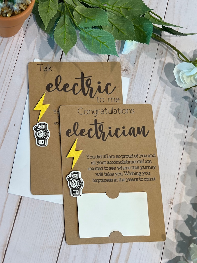 Electrician Trade School Graduation Cardelectrician - Etsy