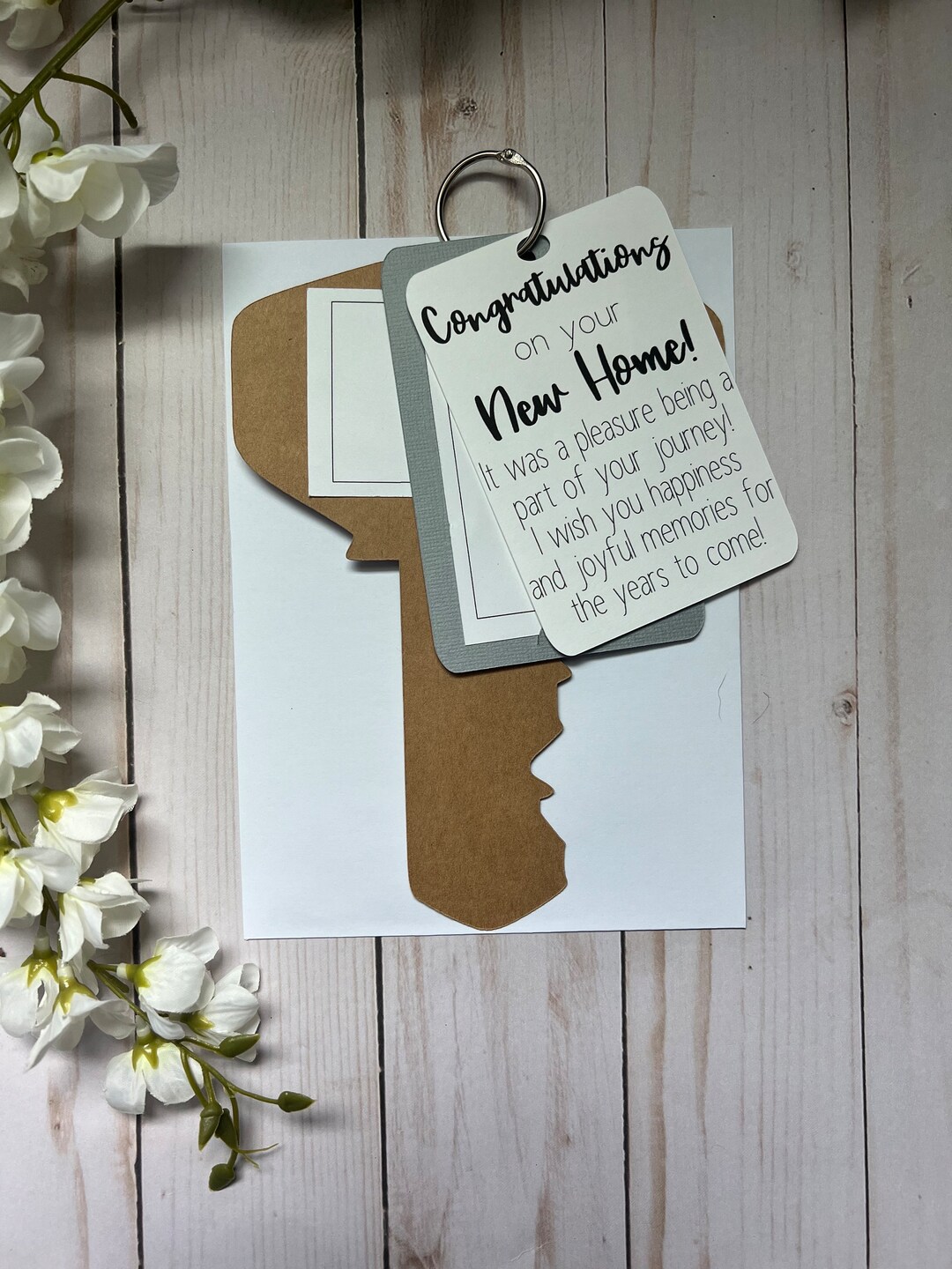 Congratulations New Home Key Card Realtor Card Holder-homebuyer Gift ...