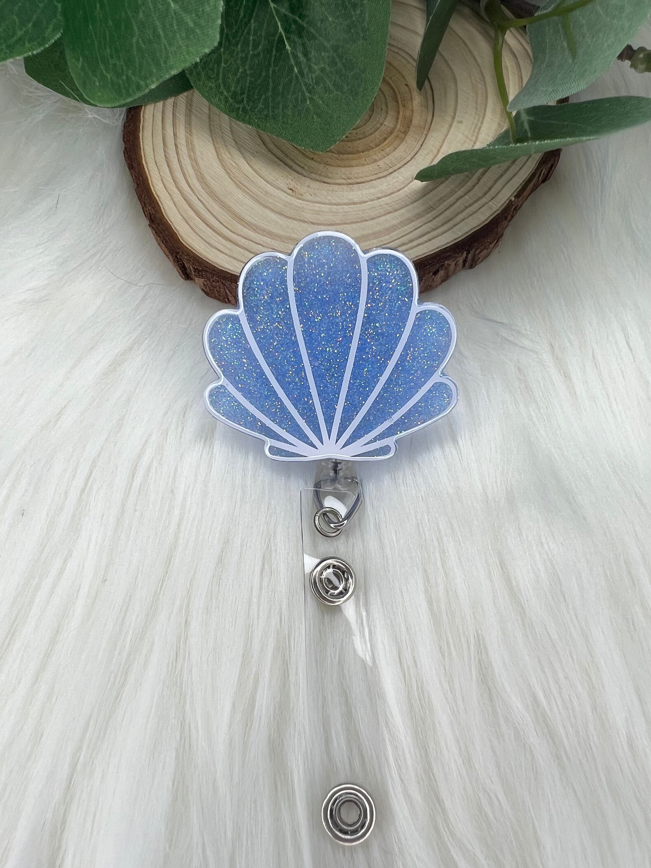 Summer Seashell Badge Reel--clamshell Badge Reel-summer Badge Reel ...