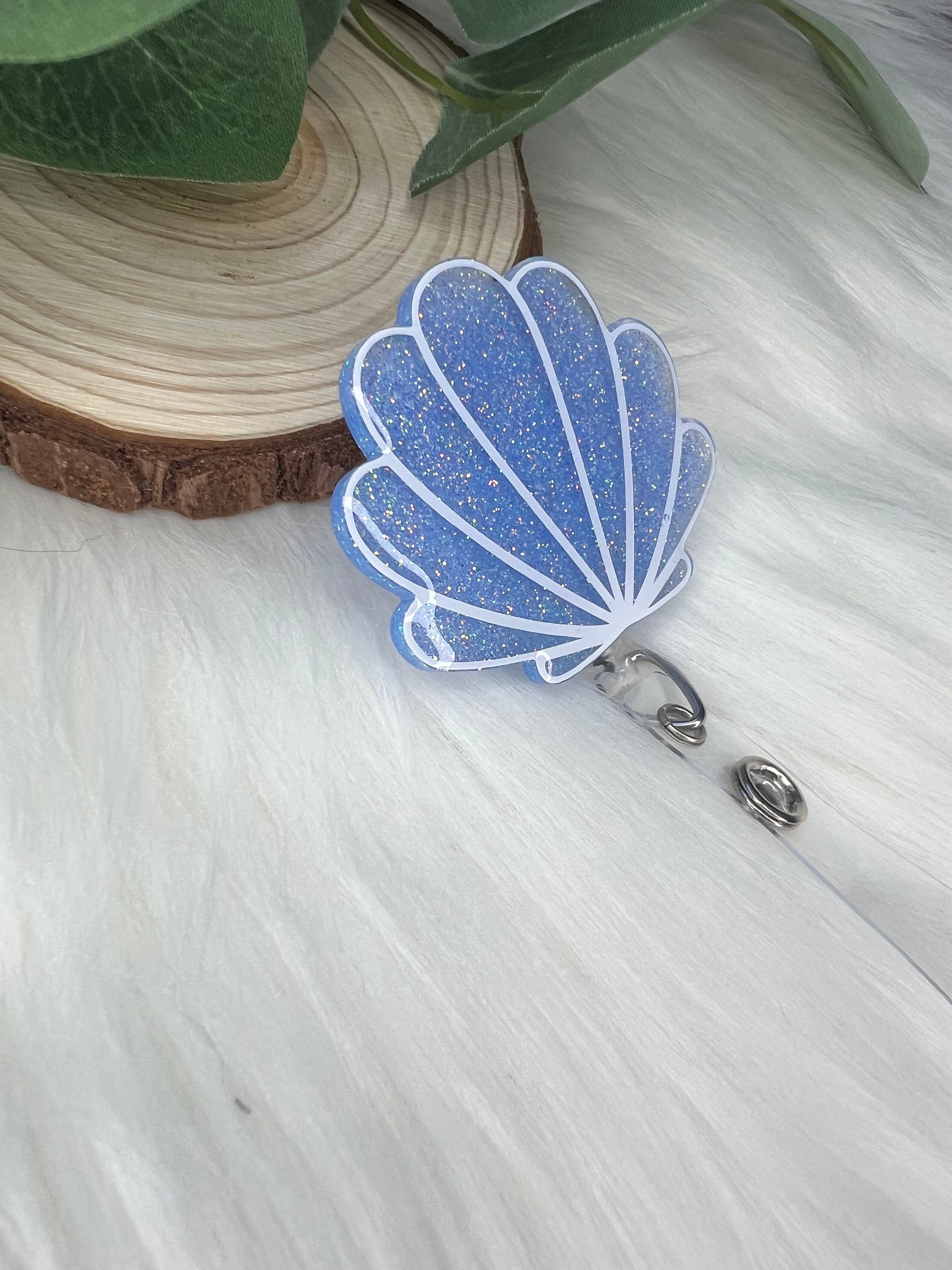 Summer Seashell Badge Reel--clamshell Badge Reel-summer Badge Reel ...