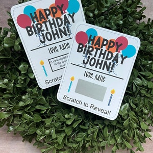 Birthday Scratch off Ticket--secret Message-vacation Reveal-surprise ...