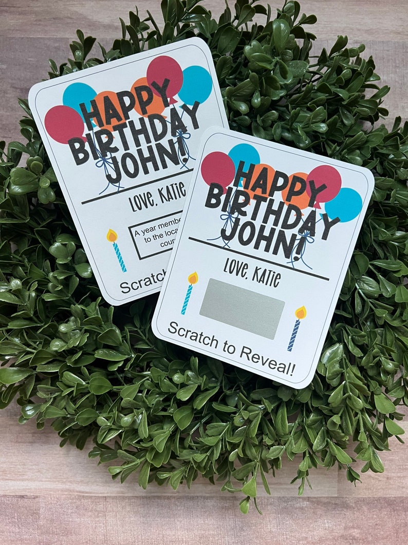 Birthday Scratch off Ticketsecret Message-vacation - Etsy