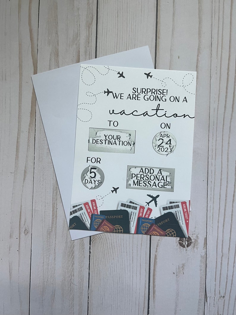 Travel Scratch off Vacation Reveal--secret Message-vacation Reveal ...