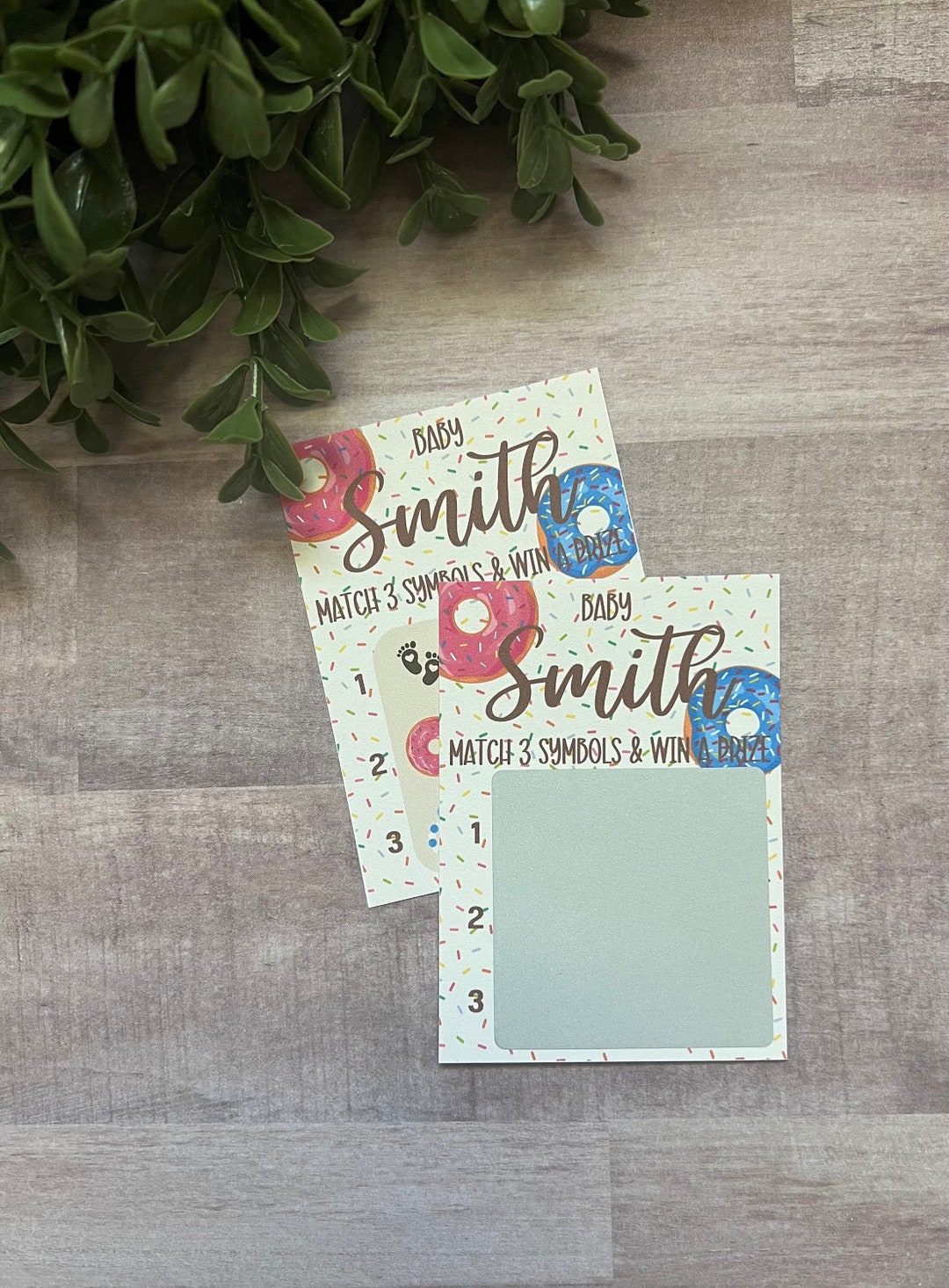 Donut Baby Lotto Scratch Game--baby Lottery Game-diaper Raffle Ticket ...