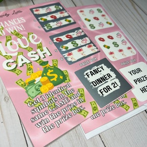 Love Scratch Ticket-- Valentine Scratch Card-valentine Lottery Gag Gift ...