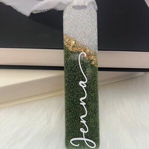 Custom Glitter and Foil Name Bookmark--book Lover Gift-personalized ...