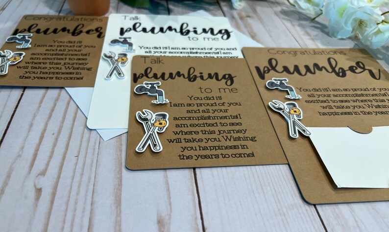 Plumber Trade School Graduation Card--plumber Gifts-plumber Card-trade ...