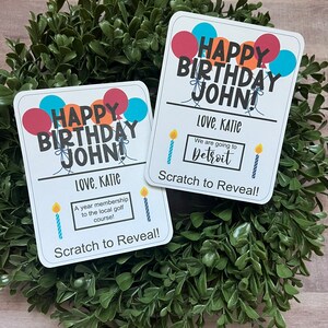 Birthday Scratch off Ticket--secret Message-vacation Reveal-surprise ...