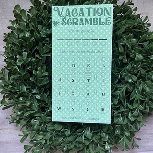 Vacation Scramble Scratch Ticket-- Vacation Reveal-custom Vacation-trip ...