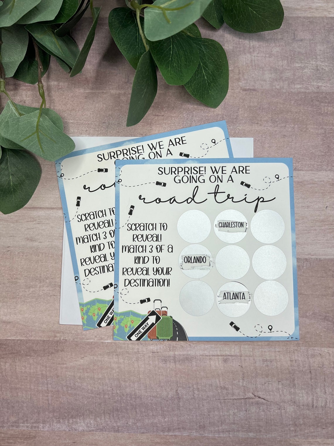 Road Trip Scratch and Match Vacation Reveal--secret Message-vacation ...