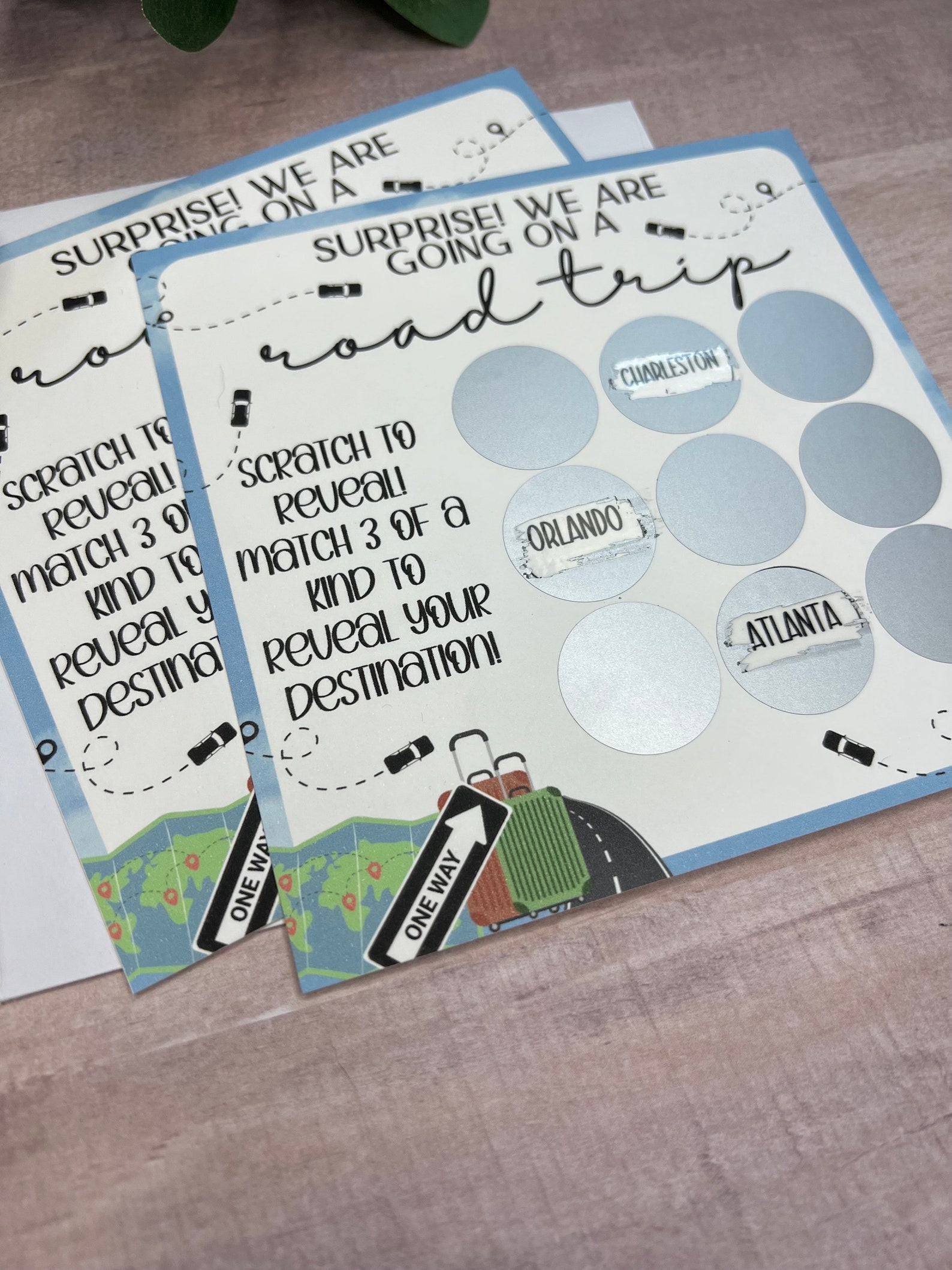 Road Trip Scratch and Match Vacation Reveal--secret Message-vacation ...