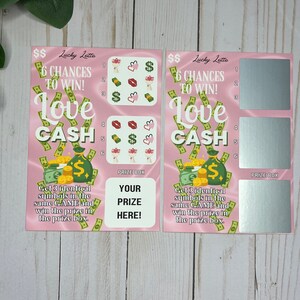 Love Scratch Ticket-- Valentine Scratch Card-valentine Lottery Gag Gift ...