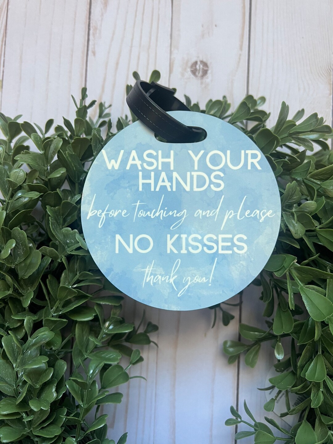 Blue Wash Your Hands Baby Sign-- Baby Germ Sign-germs Too Big-baby ...