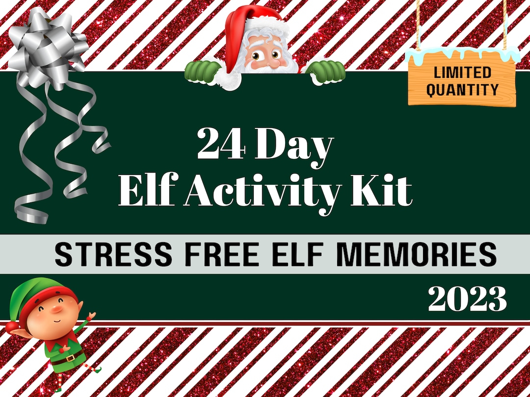24 Day Elf Activity Kit Elf Arrival Ideas-elf Arrival - Etsy