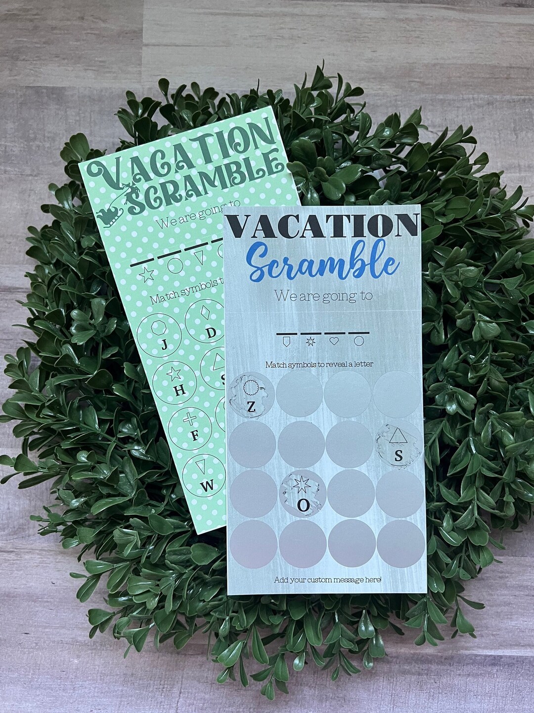 Vacation Scramble Scratch Ticket-- Vacation Reveal-custom Vacation-trip ...