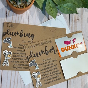 Plumber Trade School Graduation Card--plumber Gifts-plumber Card-trade ...