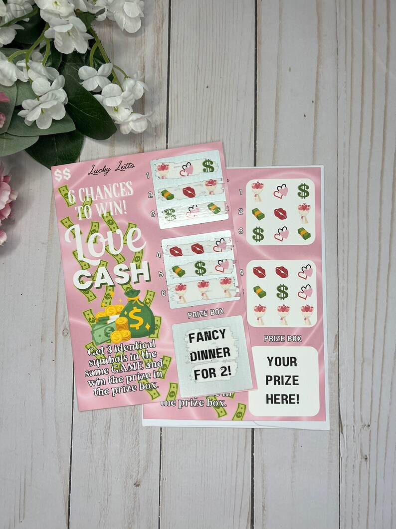 Love Scratch Ticket-- Valentine Scratch Card-valentine Lottery Gag Gift ...